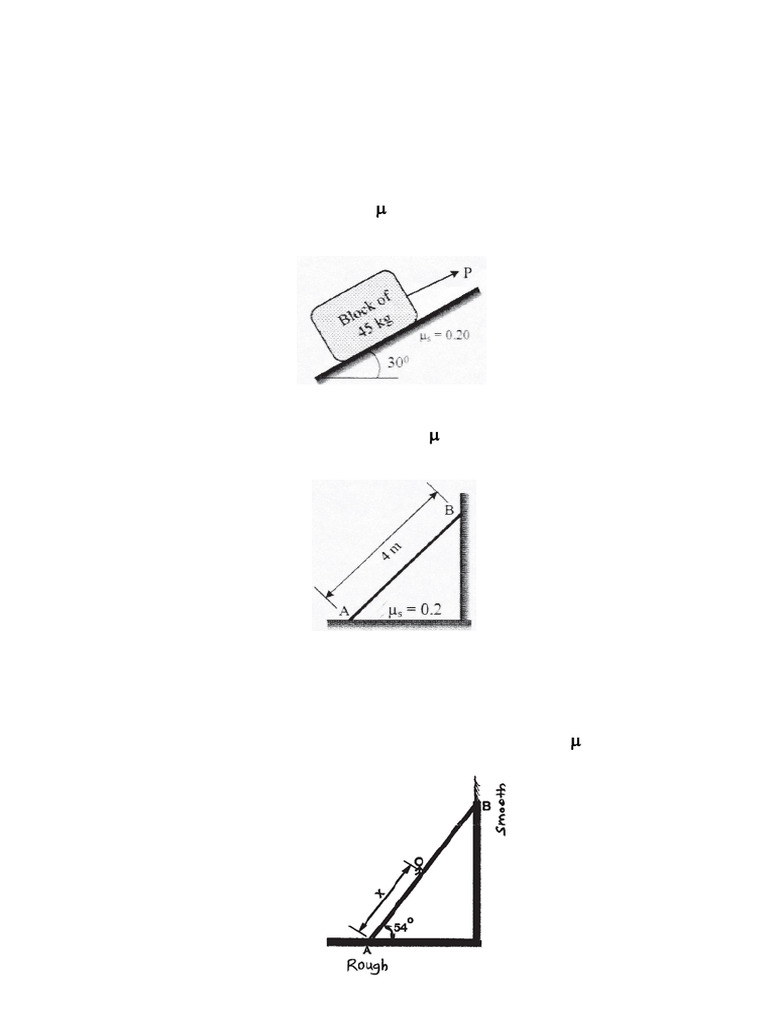 Friction and Trusses Question Bank | PDF | Friction | Force