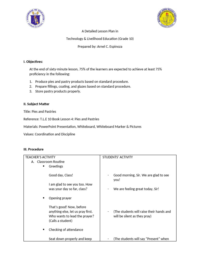 Grade-10-DLP | PDF | Baking | Breads