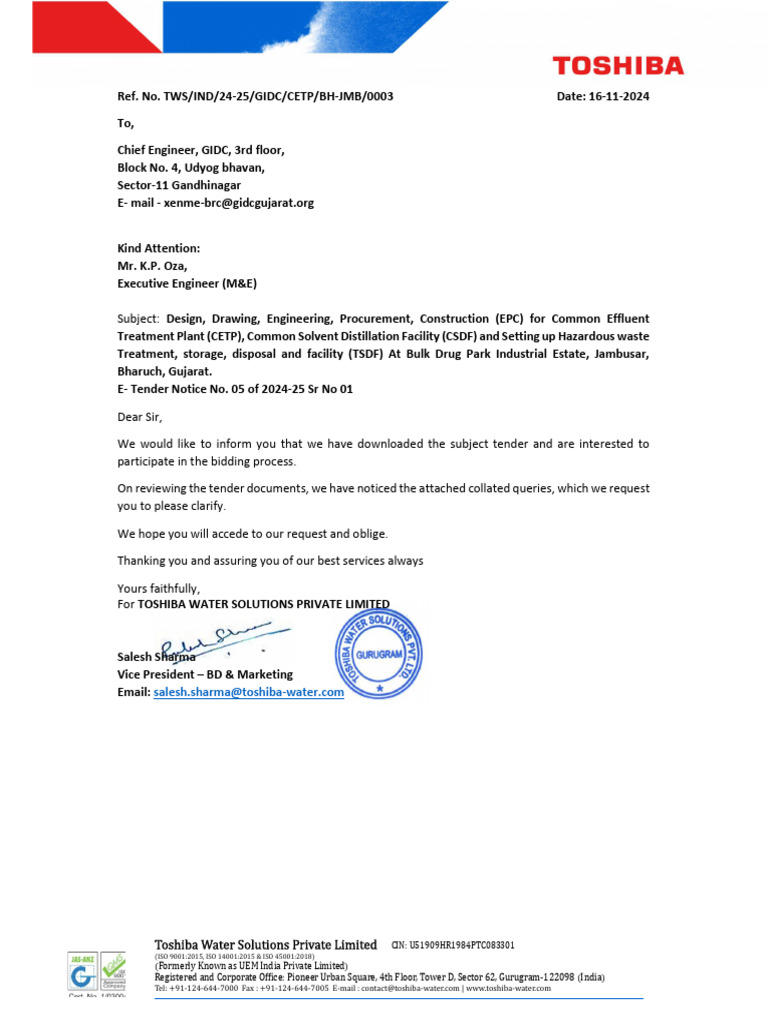 Pre Bid Queries Dtd. 16.11.2024 | PDF | Employment