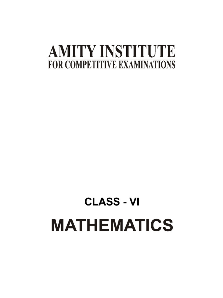 Class VI Mathematics Overview | PDF | Numbers | Multiplication