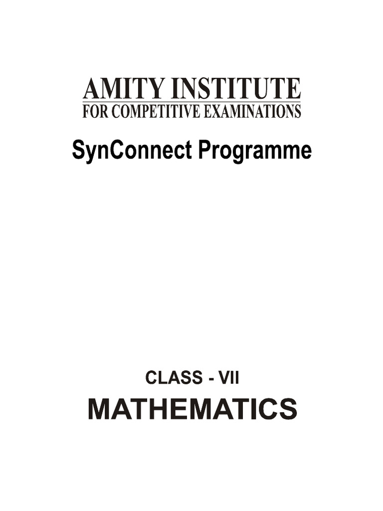 02 Package Mathematics Class Vii | PDF | Arithmetic | Division ...
