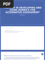 Rubrics For Performance Tasks | PDF