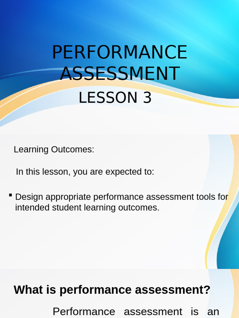 Performance-assessment | PDF | Educational Assessment | Rubric (Academic)