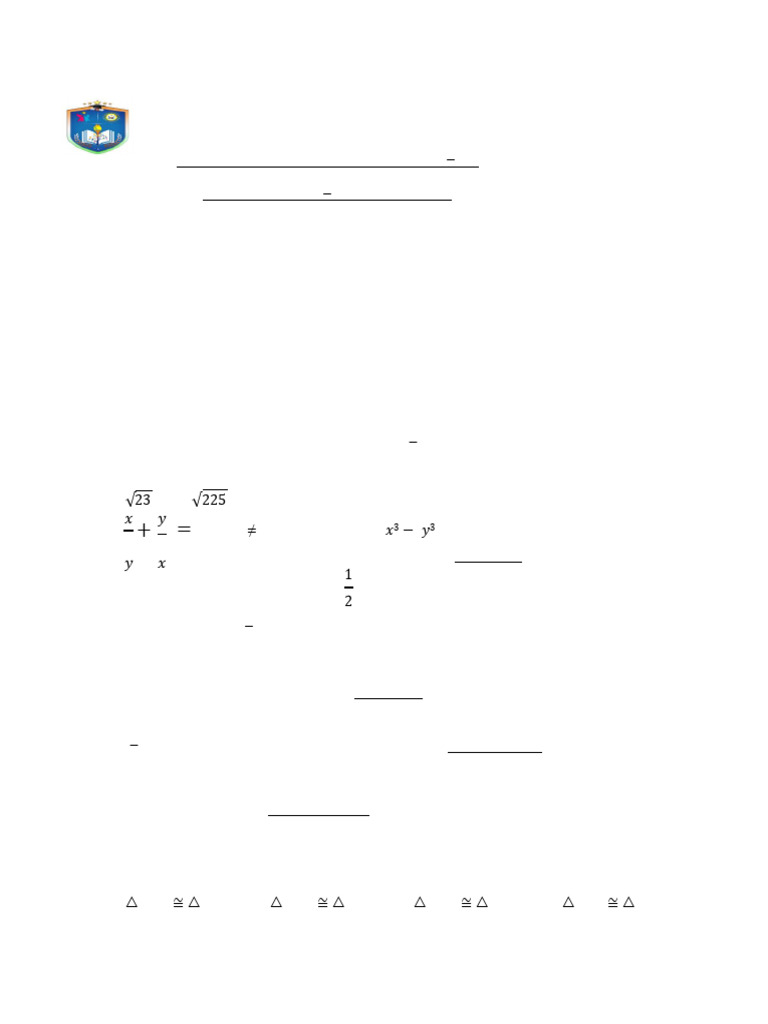 Grade 9 Maths Sample Paper Term 2 2024-25 | PDF | Rectangle | Circle
