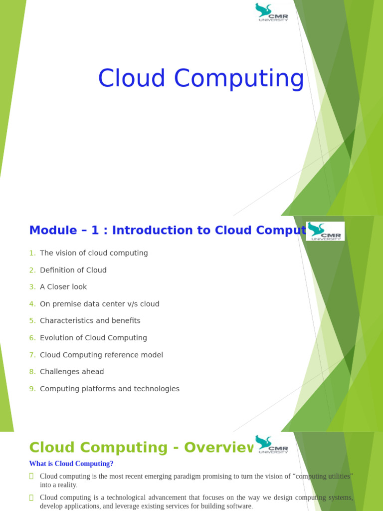 4BCS512-CC-Module 1 | PDF | Cloud Computing | Software As A Service