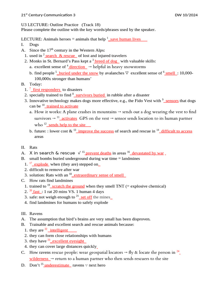 U3 LECTURE Outline 20241010 | PDF