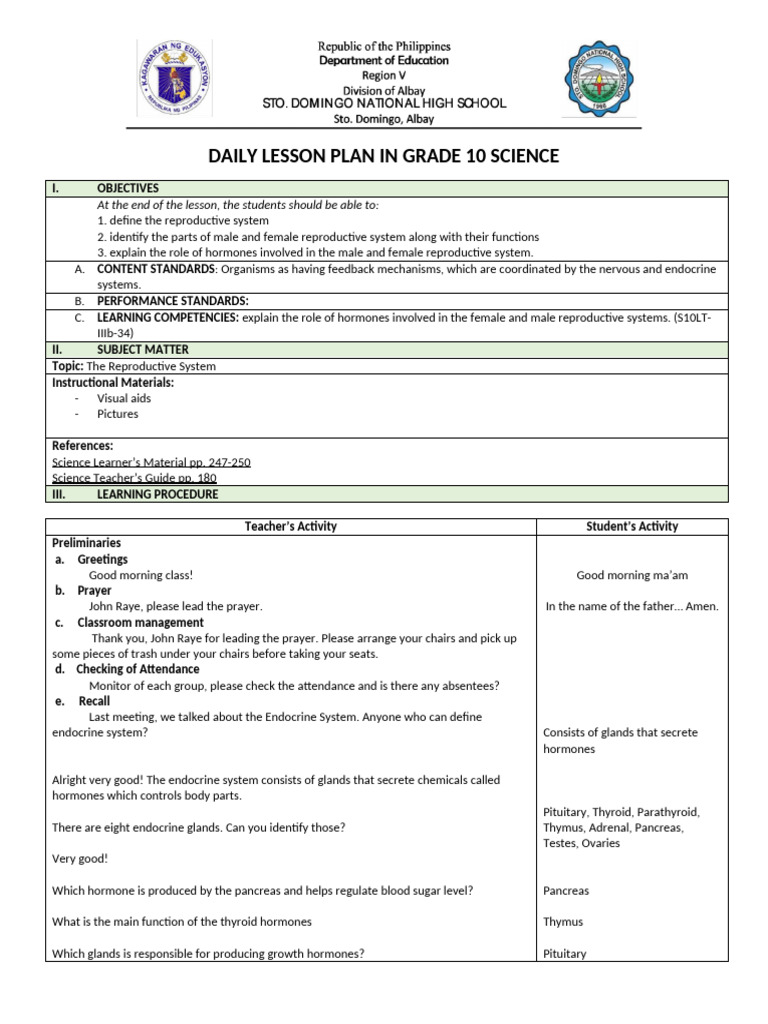 dlp_RepSys | PDF | Reproductive System | Endocrine System