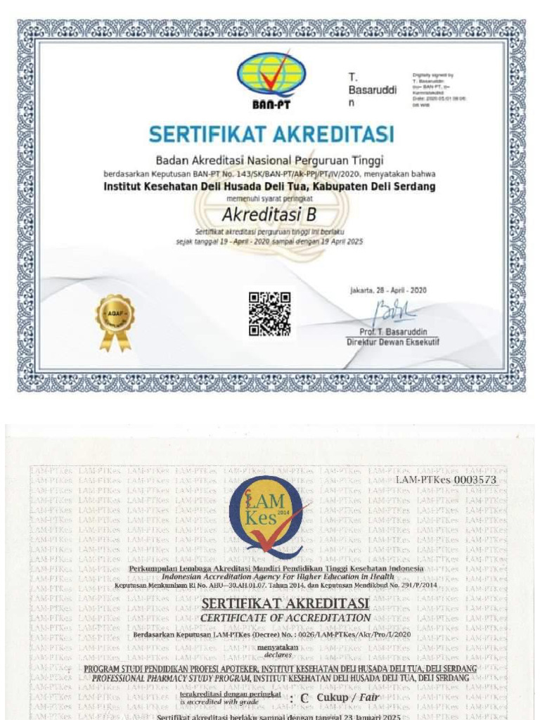 Akred Kampus Dan Prodi Farmasi | PDF