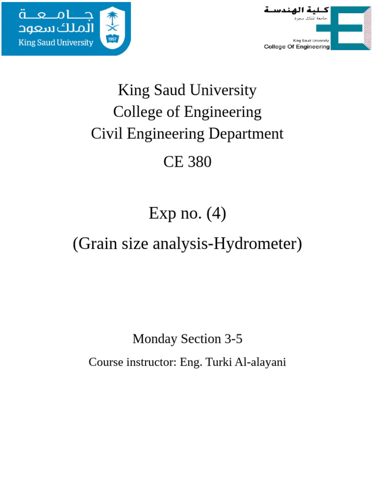 Grain Size Analysis Lab Report | PDF