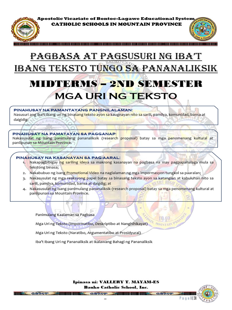 LP Filipino-11 q3 | PDF