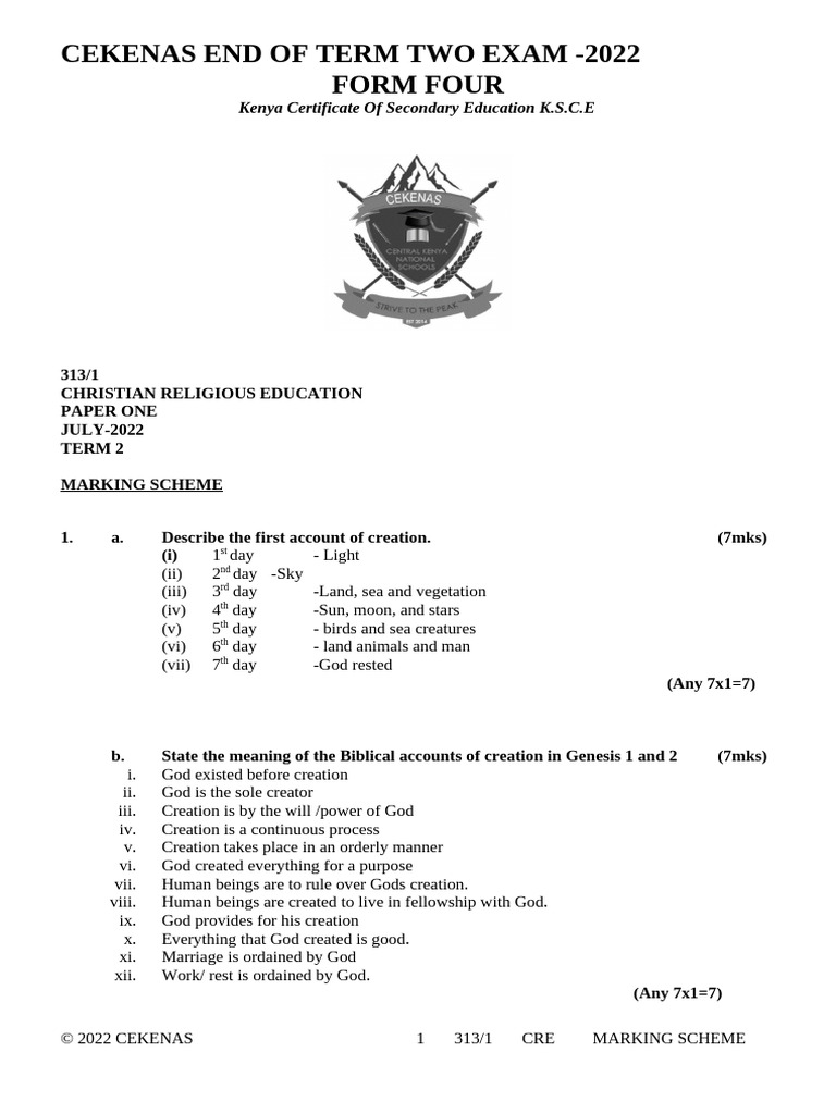 CRE-M1-1 | PDF | The Exodus | Book Of Exodus