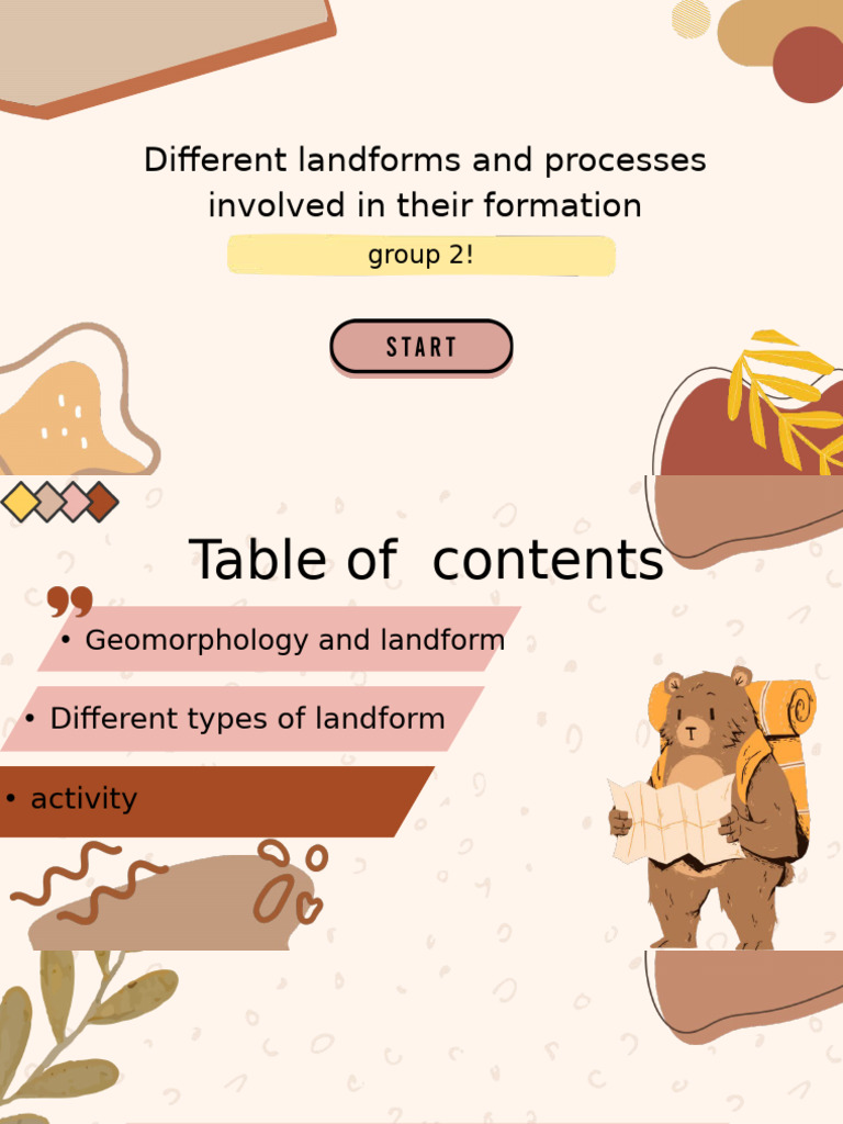 Types of Landforms and Their Formation | PDF | Glacier | Erosion