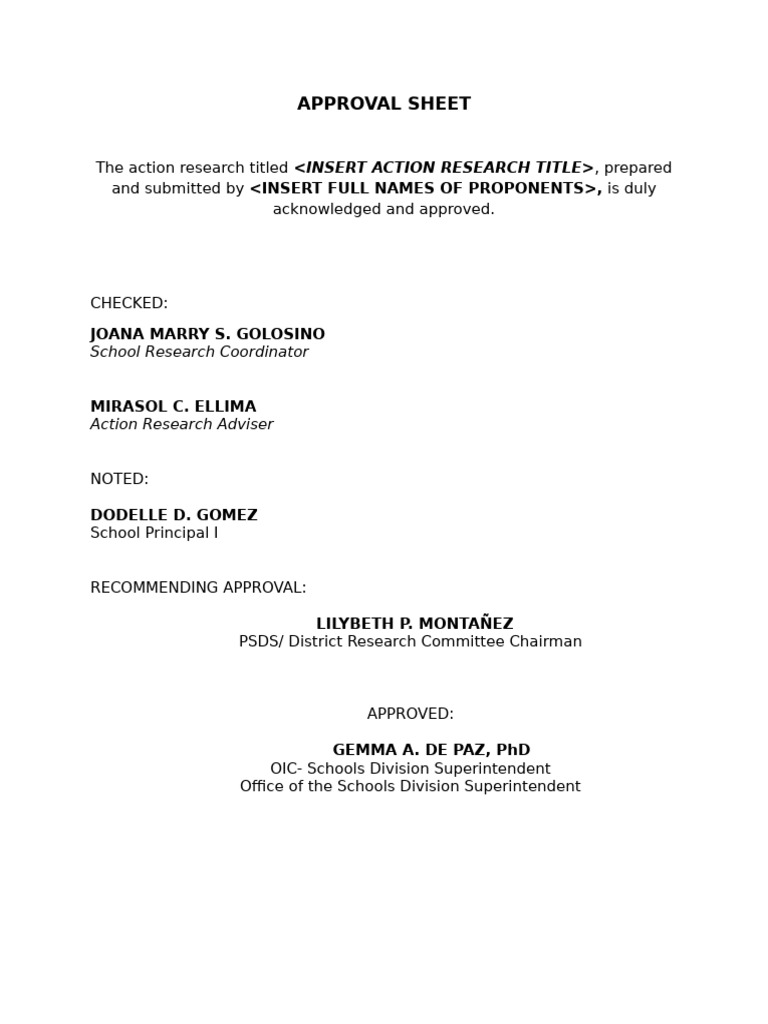 Approval Sheet | PDF