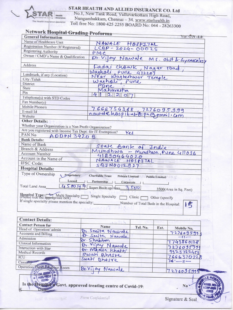 Network Hospital Grading Profarma725 | PDF