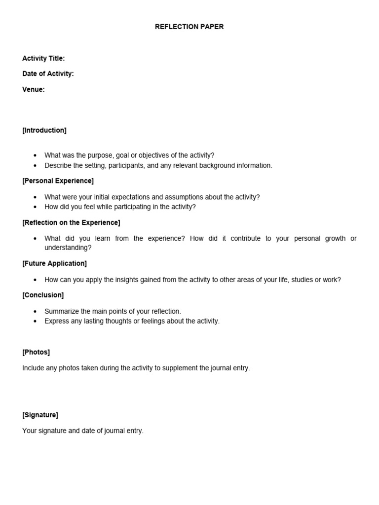 Nstp Reflection Format (1) | PDF