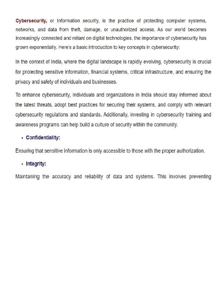 Cyber Security Notes | PDF