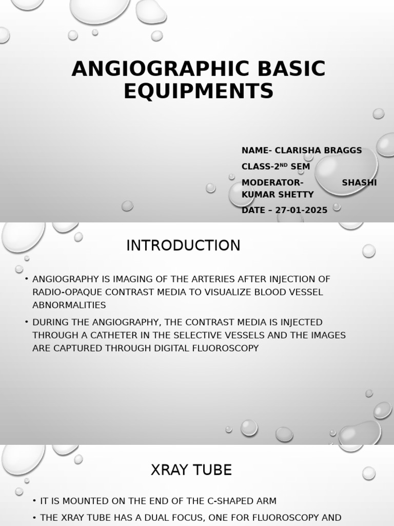 Angiographic Basic Equipments | PDF