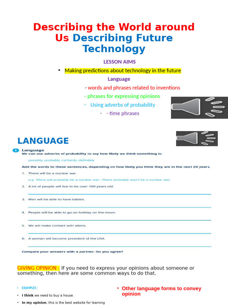 Lesson2 Part II Describing The World Around Us Describing Future Technology | PDF | Petroleum