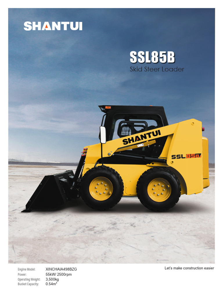 Shantui SSL85B Skip Steer Loader en | PDF | Loader (Equipment) | Motor ...