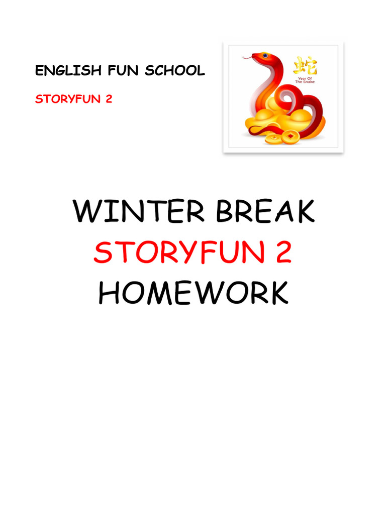 Storyfun 2 Winter Break Homework | PDF