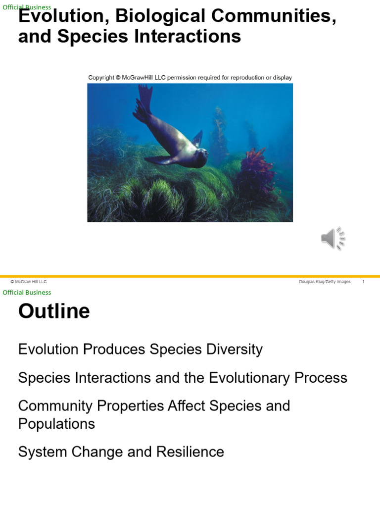Evolution, Biological Communities, and Species Interactions | PDF ...