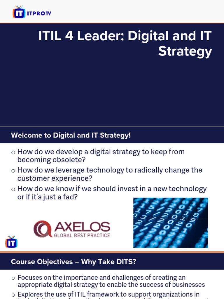 ITIL 4 Digital and IT Strategy Guide | PDF | Strategic Management | Risk