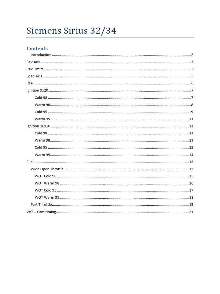 Siemens Sirius 32/34 Pinout Guide | PDF | Throttle | Engines