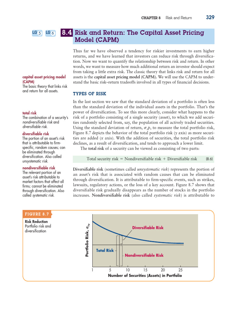 Print W-10 CH 8 Risk and Return (Gitman) | PDF | Capital Asset Pricing Model | Financial Risk