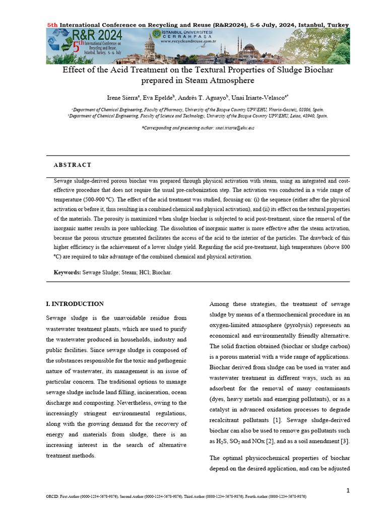 Effect of the Acid Treatment on the Textural Properties of Sludge ... Effect of the Acid Treatment on the Textural Properties of Sludge ...