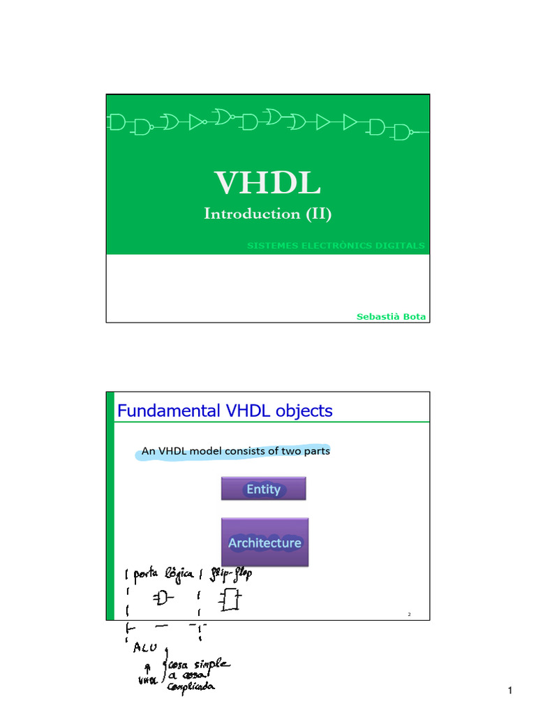 SED VHDL2023 2 Entity and Architecture | PDF | Parameter (Computer Programming) | Computer Science