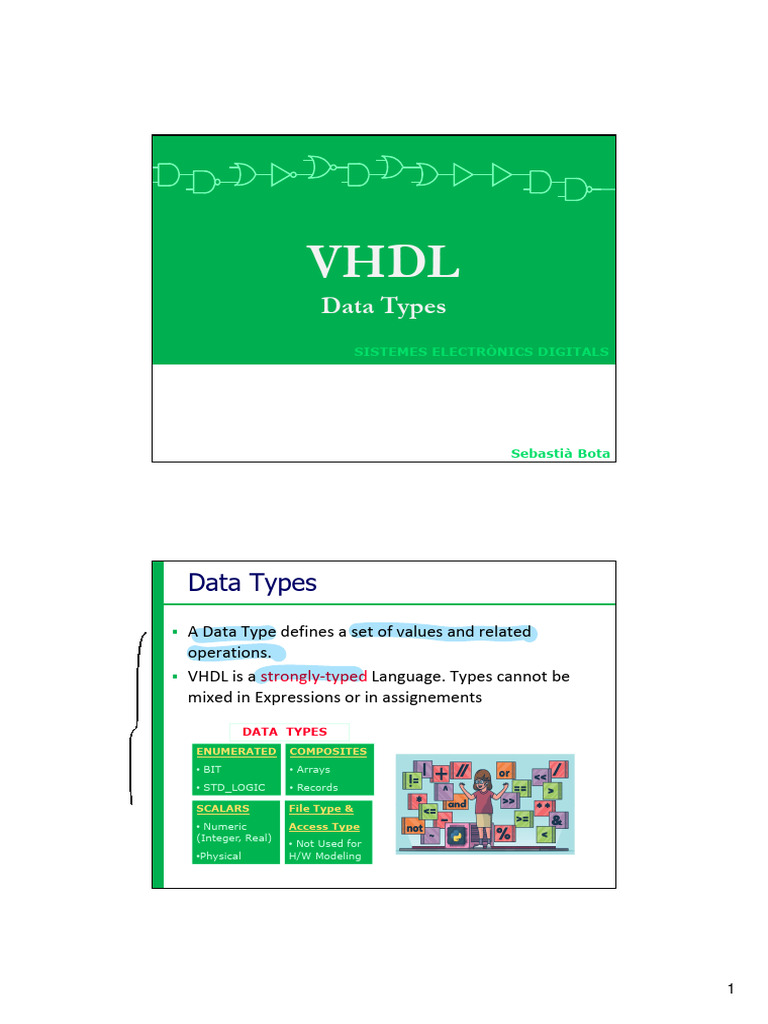 SED VHDL2023 3 STD - Logic | PDF | Data Type | Boolean Data Type
