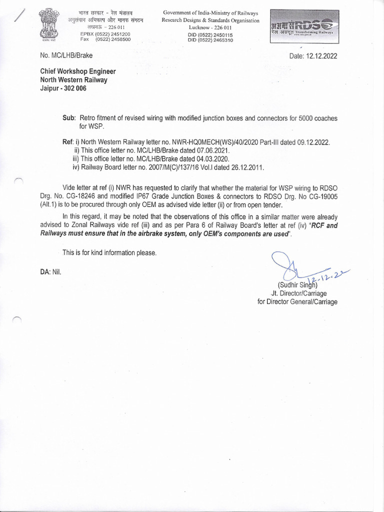 Rdso Pac Letter | PDF