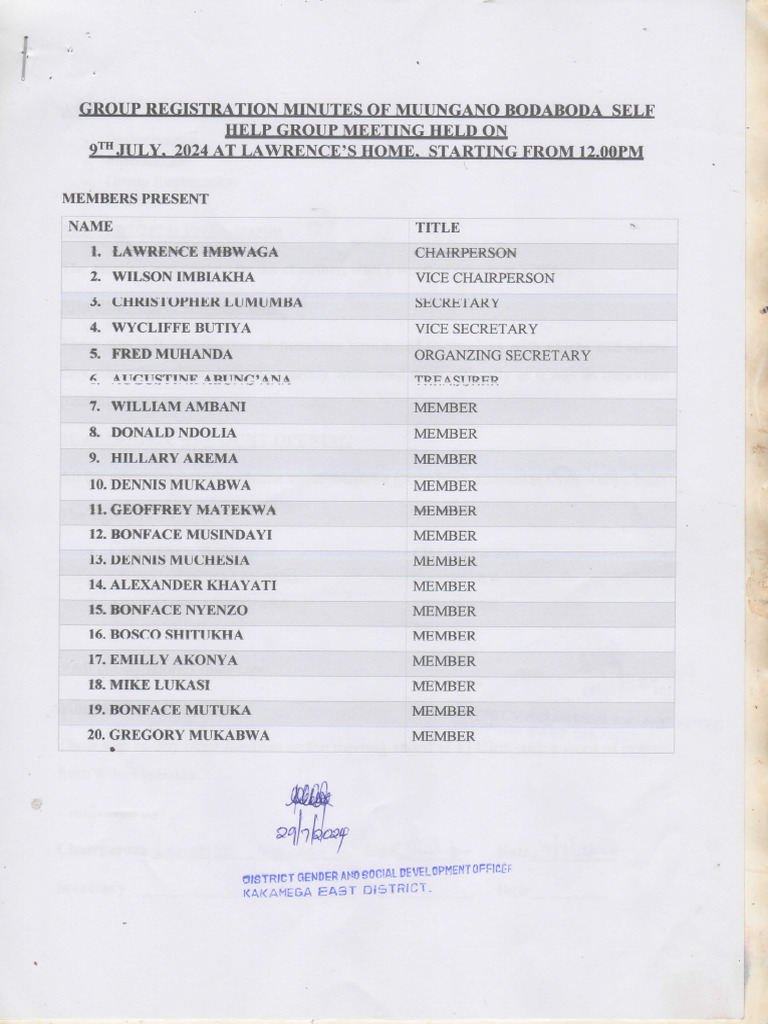 Registration Minutes | PDF