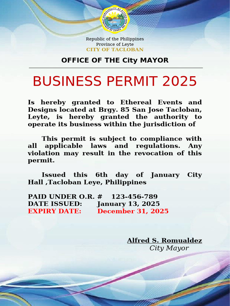 Business Permit FORM | PDF