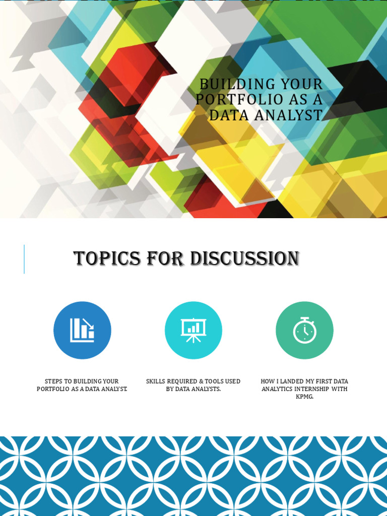 Building Your Portfolio As A Data Analyst | PDF | Data Analysis | Data