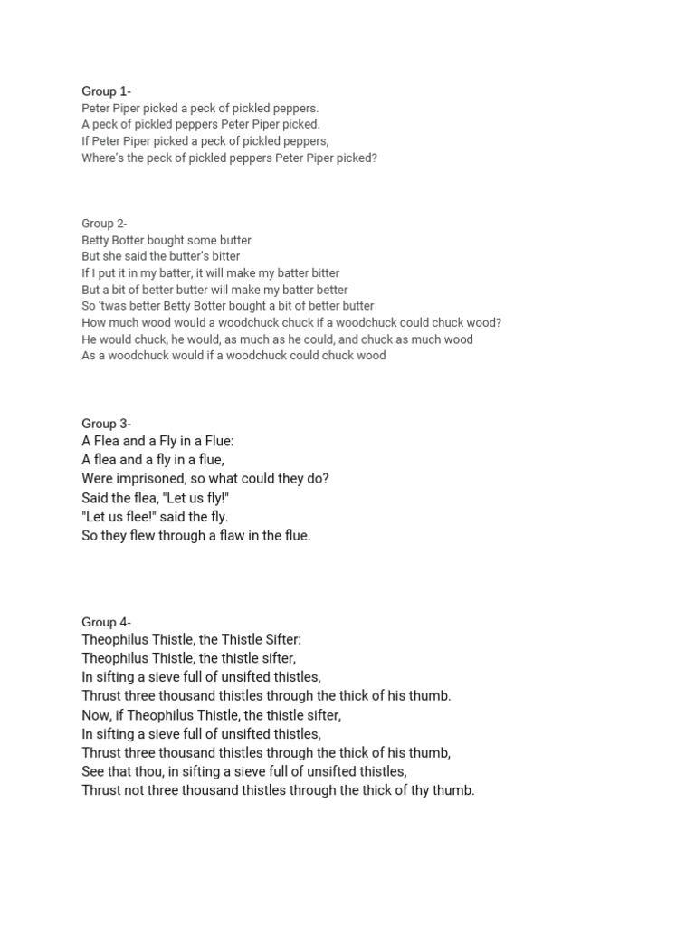 Week 3 - Articulation Exercise | PDF