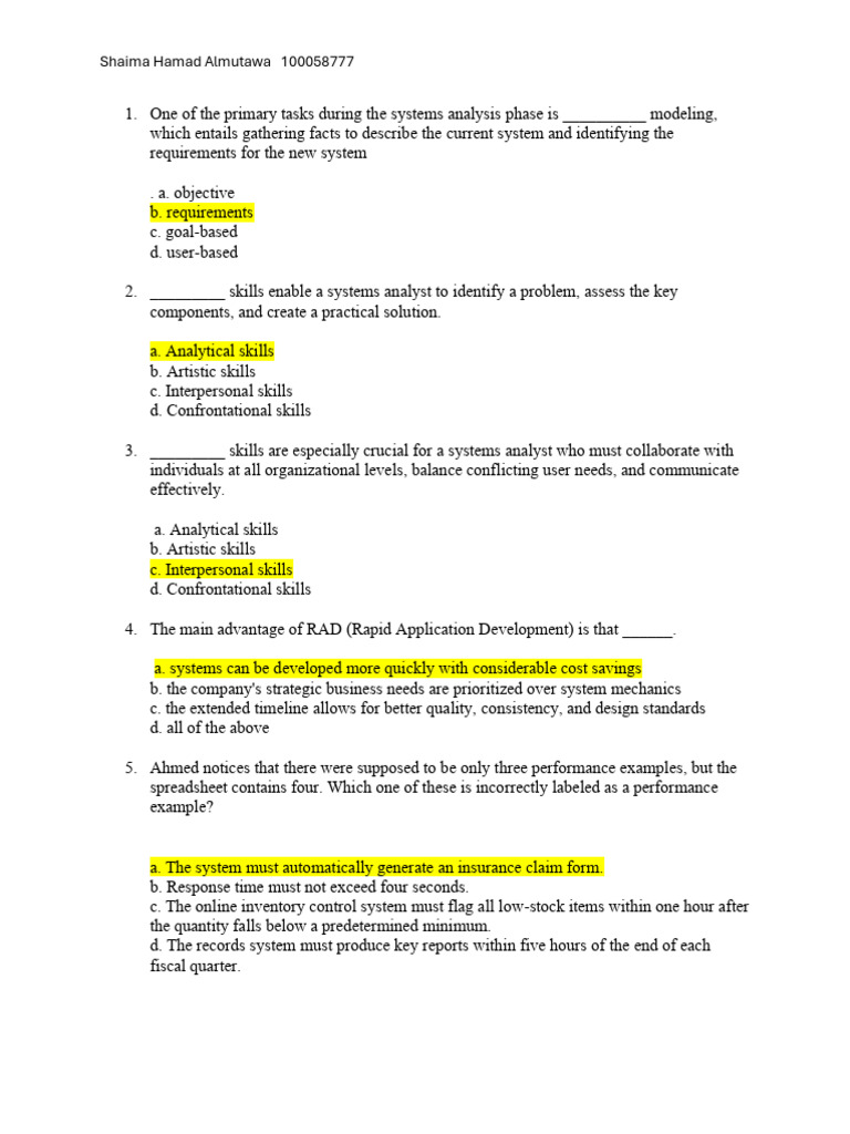 Chapter 4 Part 1 Assignment | PDF