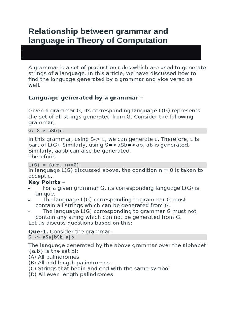My Relationship Between Grammar | PDF