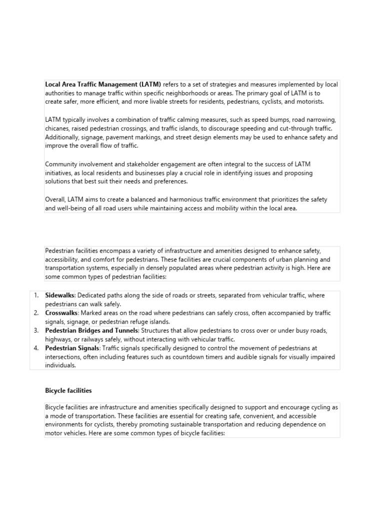 Local Area Traffic Management Strategies | PDF | Cycling Infrastructure | Traffic