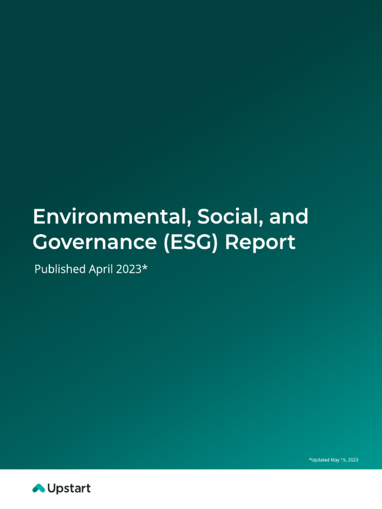 Upstart ESG report | PDF | Computer Security | Security