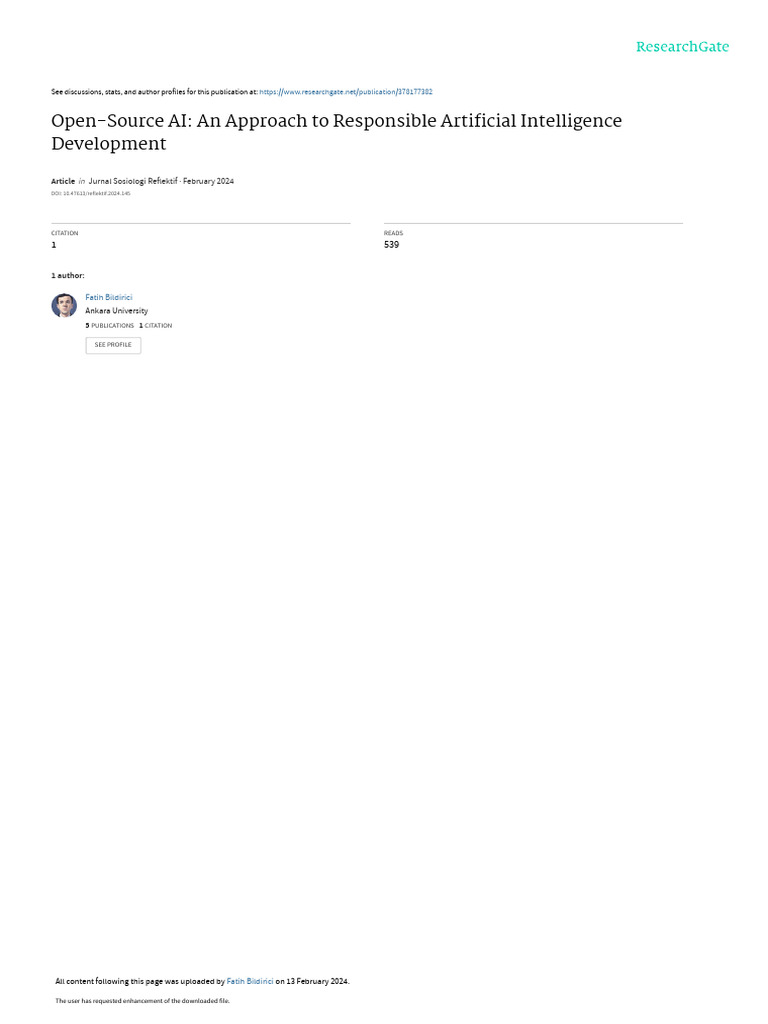 Open-Source AI: An Approach To Responsible Artificial Intelligence ...
