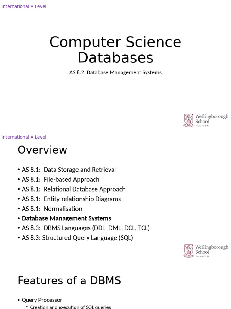 Database Management Systems Overview | PDF | Databases | Software