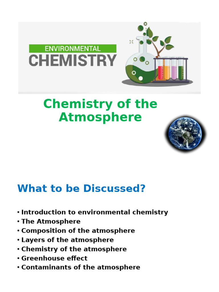 Chemistry of Atmosphere | PDF | Atmosphere Of Earth | Atmosphere