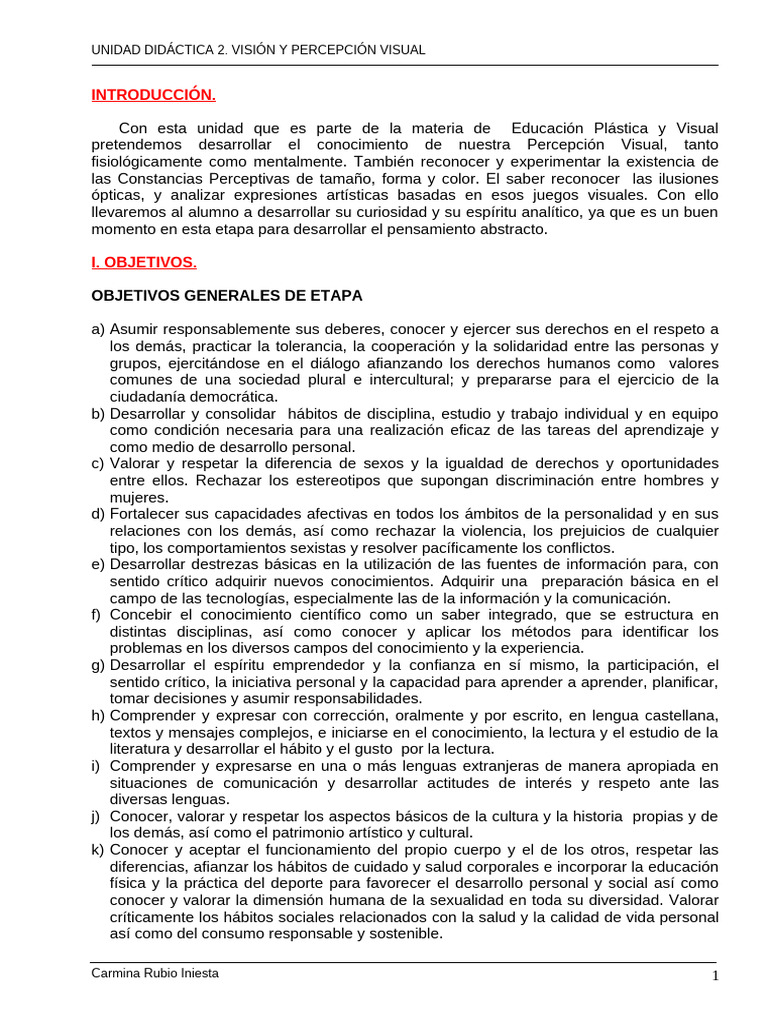 TEXTO UNIDAD 2 Percepcion | PDF | Aprendizaje | Percepción