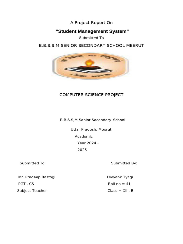 cs project class 12 | PDF | Databases | Usability