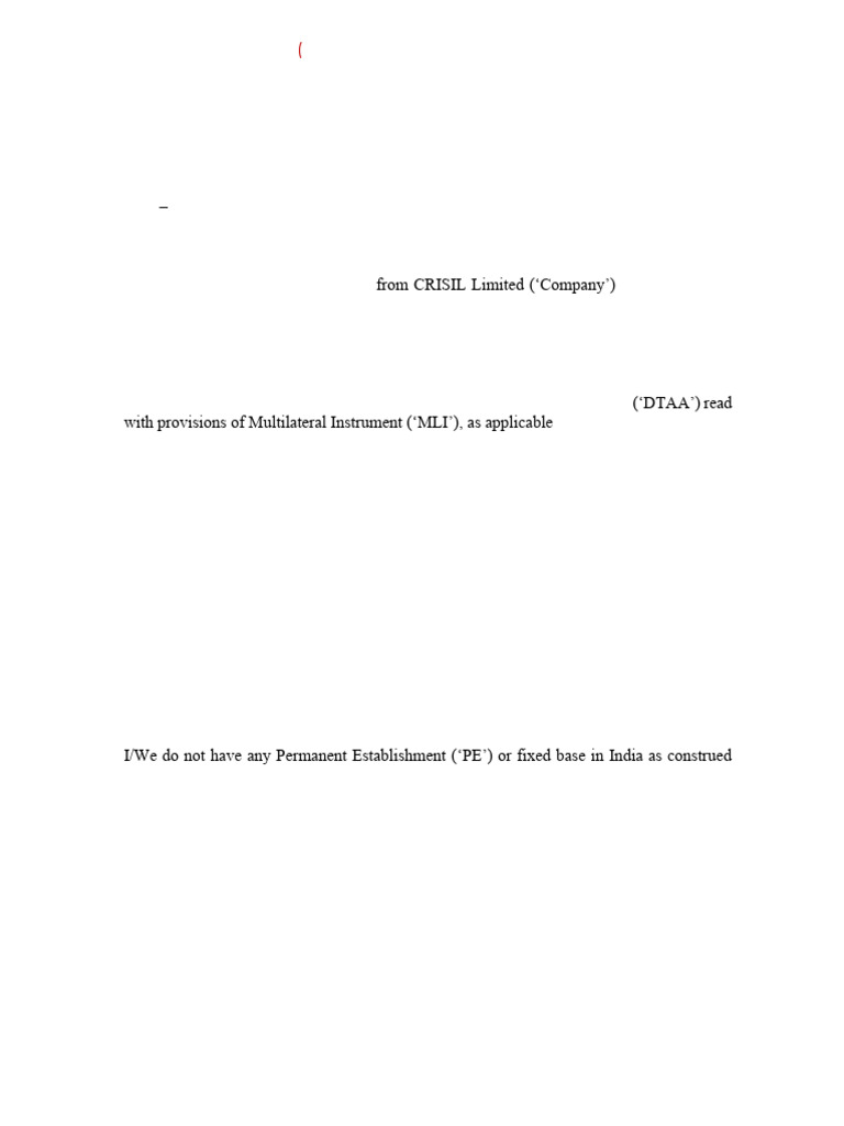 No PE Declaration Form | PDF