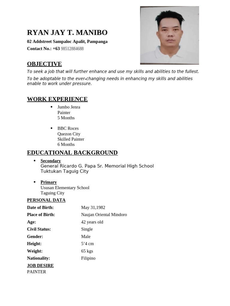 Ryan Jay T | PDF