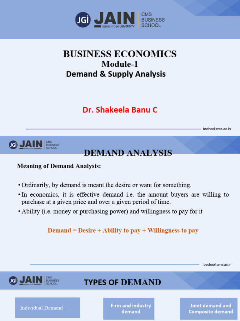 Module 1 Demand And Supply Pdf Elasticity Economics Demand