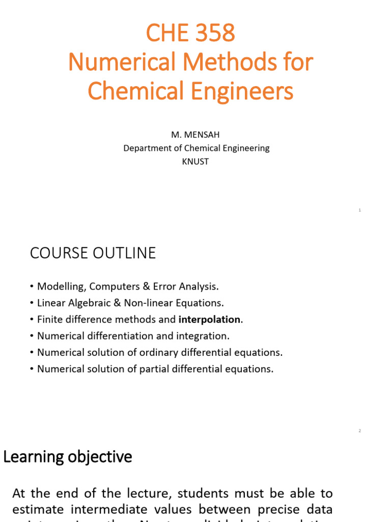 lecture 4 | PDF | Numerical Analysis | Interpolation