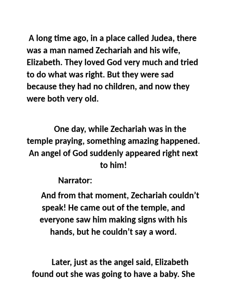 Nativity Final For Narrator | PDF | Mary, Mother Of Jesus | New ...